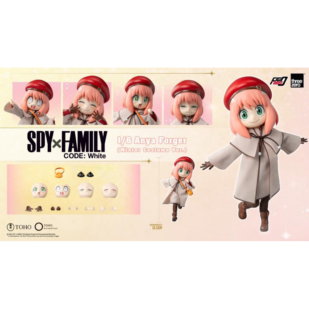 Spy x Family Code: White FigZero Anya Forger (Winter Costume Ver.) 1/6 Scale Figure BY THREEZERO ...