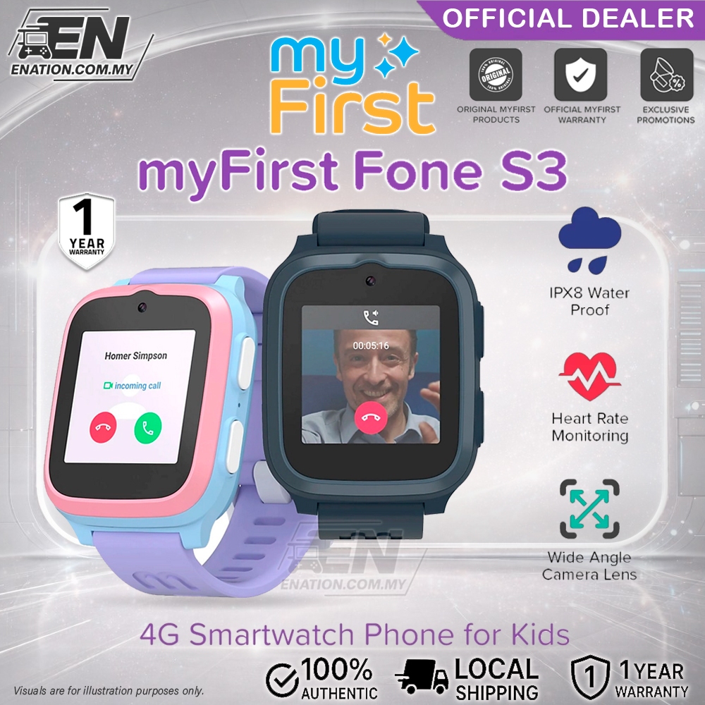 myFirst Fone S3 Smart Watch Phone for Kids | Voice Video Calls,GPS ...