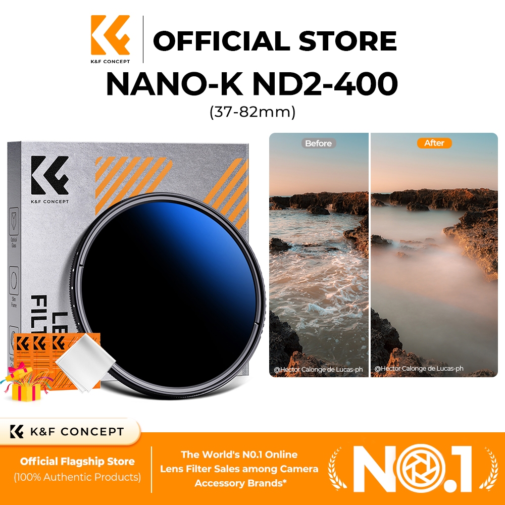 K&F CONCEPT Camera Filter K Series ND2‑400 HD Adjustable ND Filter ...