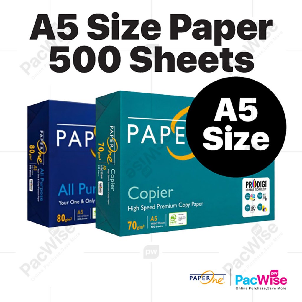 PaperOne A5 Paper 70gsm & 80gsm – Copier Paper / A5 Kertas Printing ...