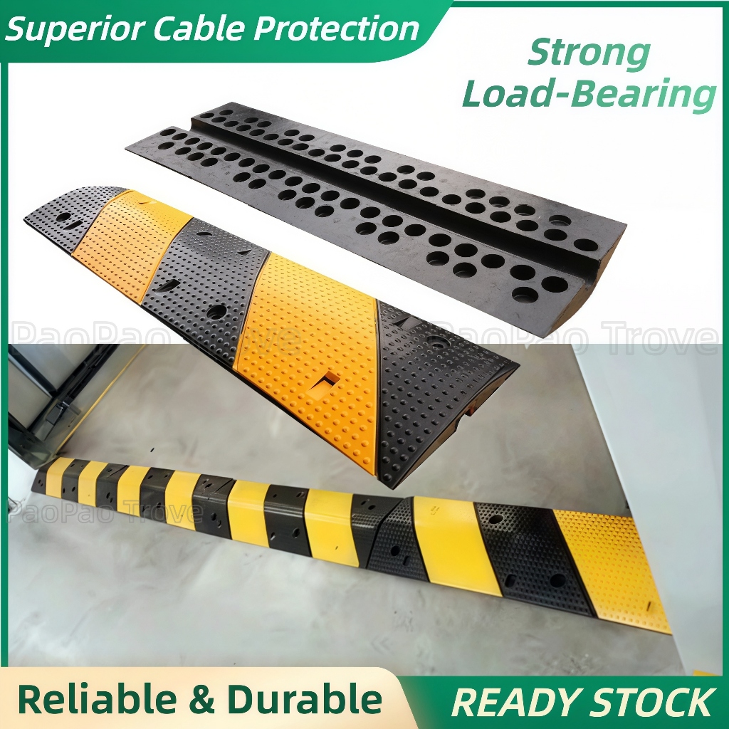 Heavy Duty Rubber Cable Hump Ramp Speed Bump Indoor Outdoor Cable ...