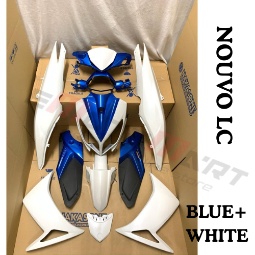 YAMAHA NOUVO LC Cover Set #BMC #LIGHT BLUE + #PEAR WHITE **foc battery ...