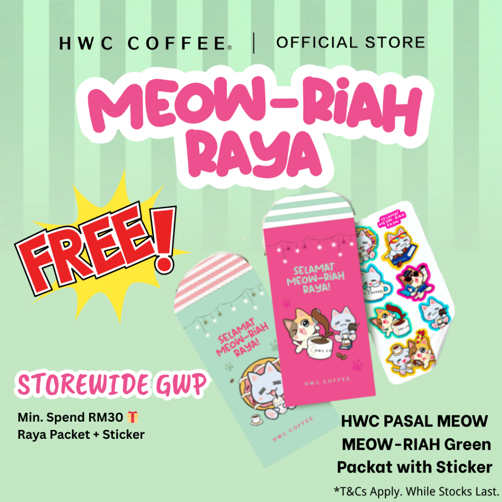 [NOT FOR SALE] (GWP) HWC PASAL MEOW-RIAH Green Packet with Sticker ...