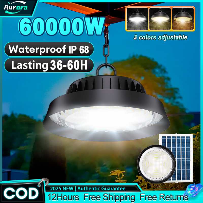Solar Pendant Light 60000W Solar Light LED Lampu Solar Outdoor Lighting ...