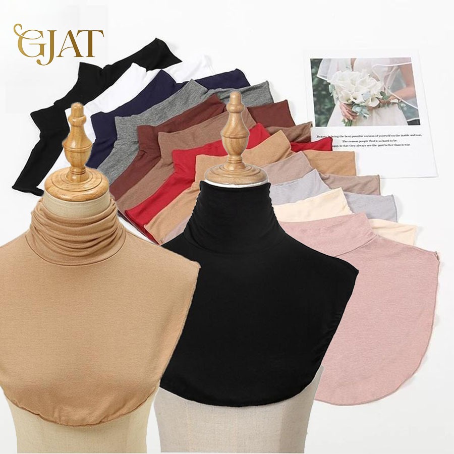 BERRLY Muslim High Neck Inner Collar 37*30cm Modal Neck Cover Inner ...