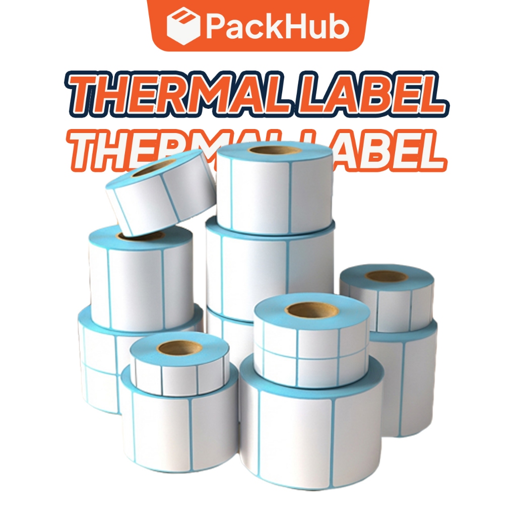 Thermal Sticker Label Roll Direct Thermal Paper Self Adhesive Shipping ...
