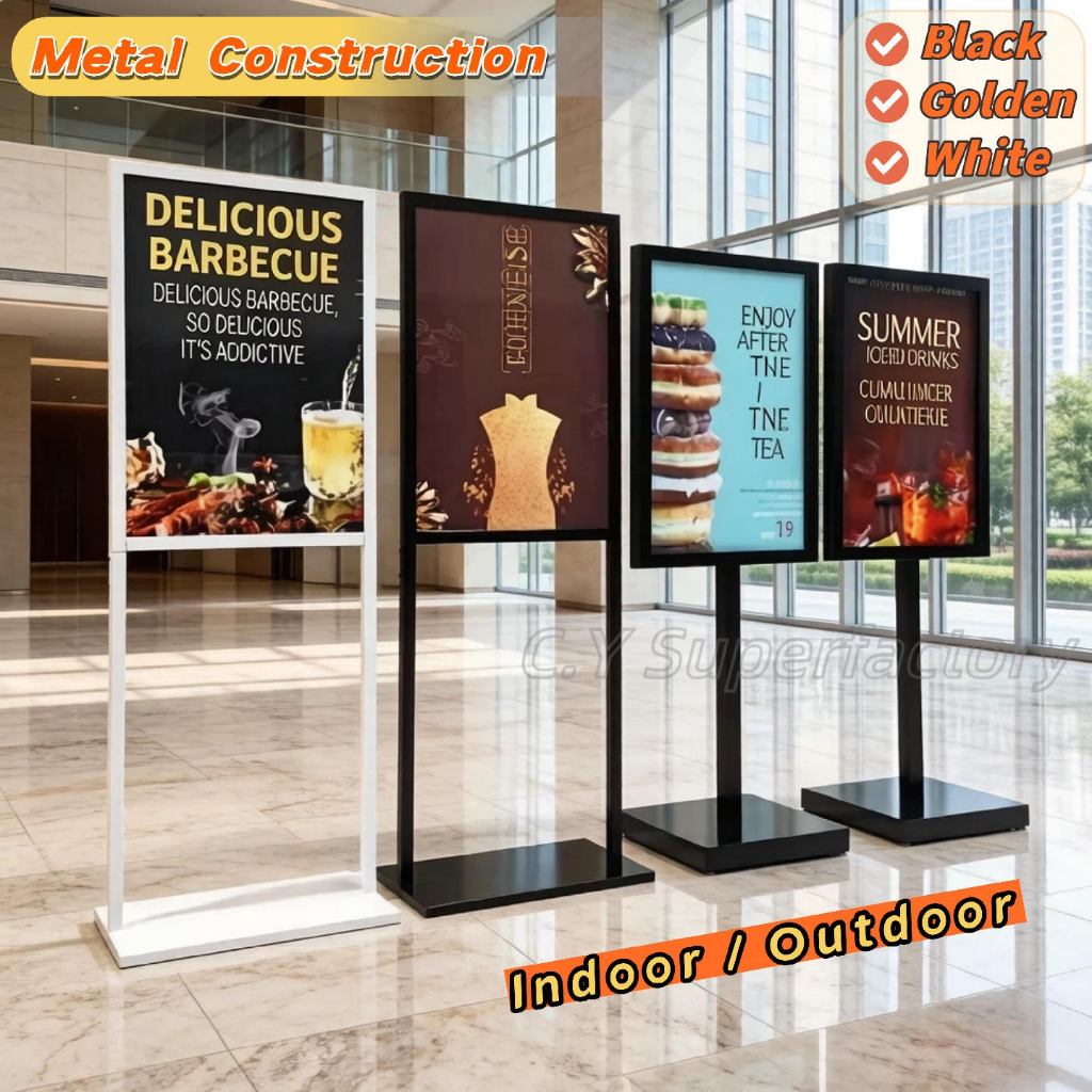 Poster Display Stand Heavy Duty KT Foamboard Sign Stand Easel Banner ...