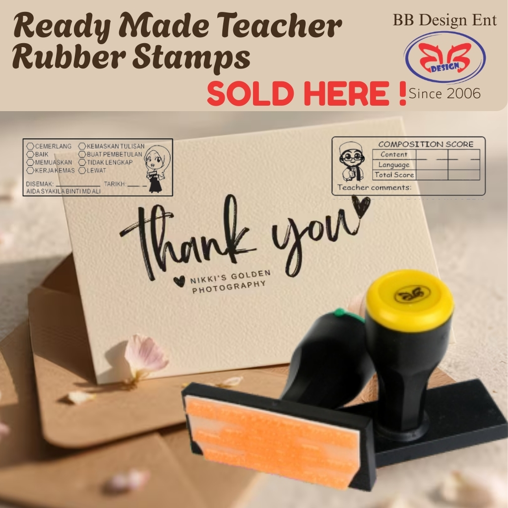 (READY STOCK) READY MADE RUBBER STAMP CHOP 24 JAM SHIPPING | Shopee ...