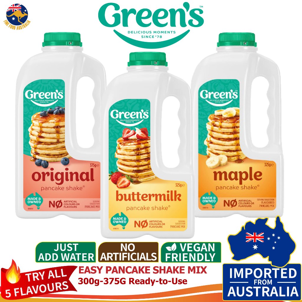 Australia's Green's Pancake Perfection Shake Mix 300-375g | Aussie ...