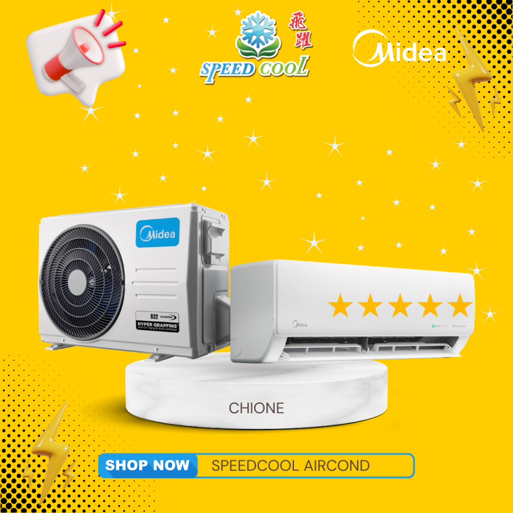 Midea R32 Inverter 5star Air-conditioner Chione MSCH Aircond MSCH-10/13 ...