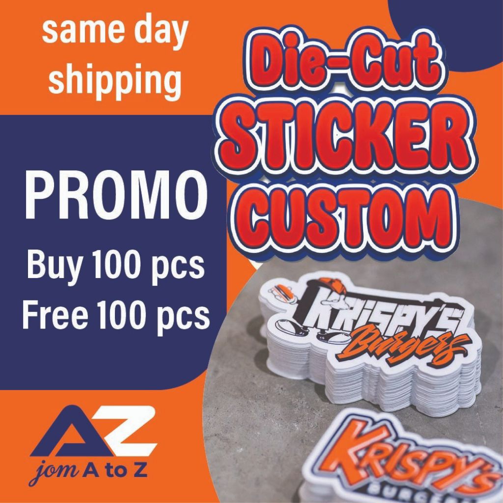 Die-Cut Sticker Promosi / Sticker mirrorkote / Sticker OPP /Custom ...