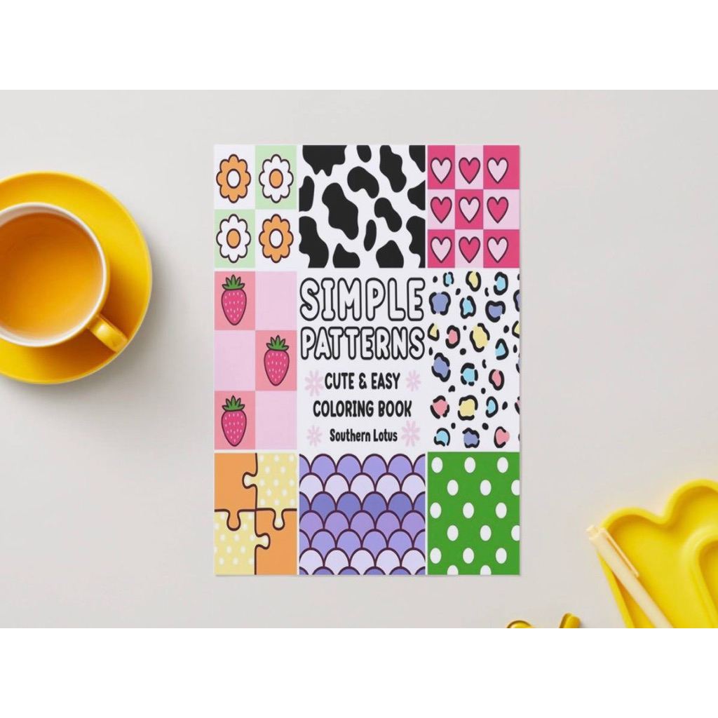 SIMPLE PATTERN BY SOUTHERN LOTUS COLORING 50 PAGES | KERTAS MELUKIS ...