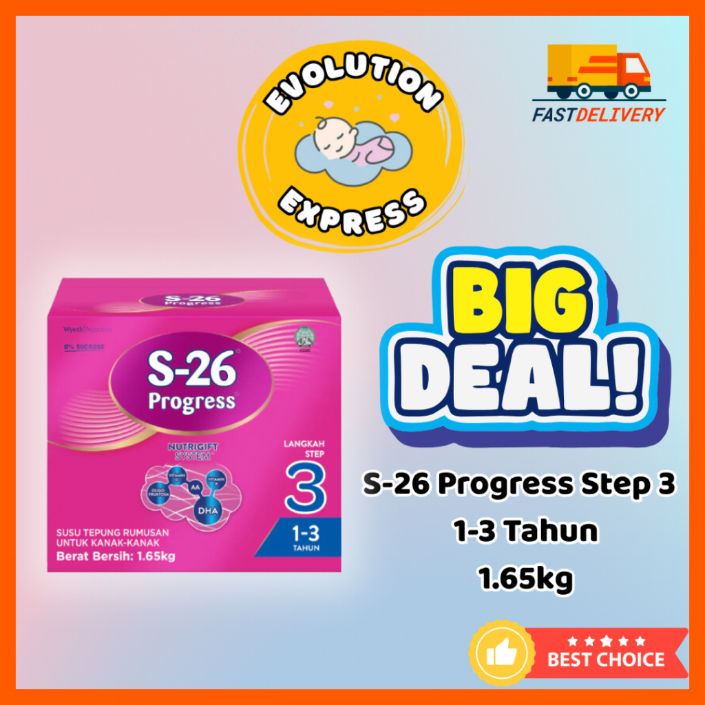 S26 Progress Step 3 (1.65kg) - Wyeth Milk Formula for 1-3 Years | DHA ...