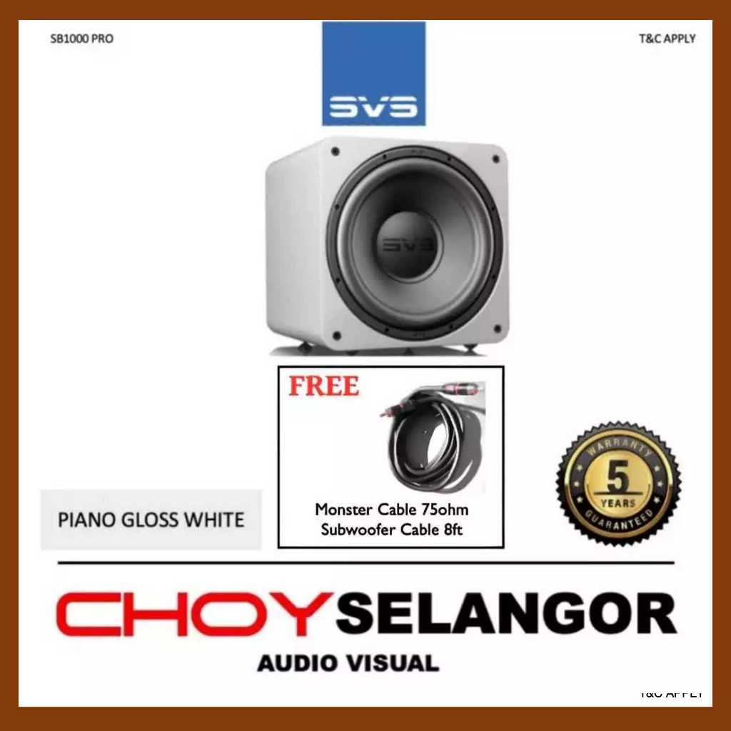 SVS SB1000 Pro 12" Subwoofer Piano Gloss White | Shopee Malaysia