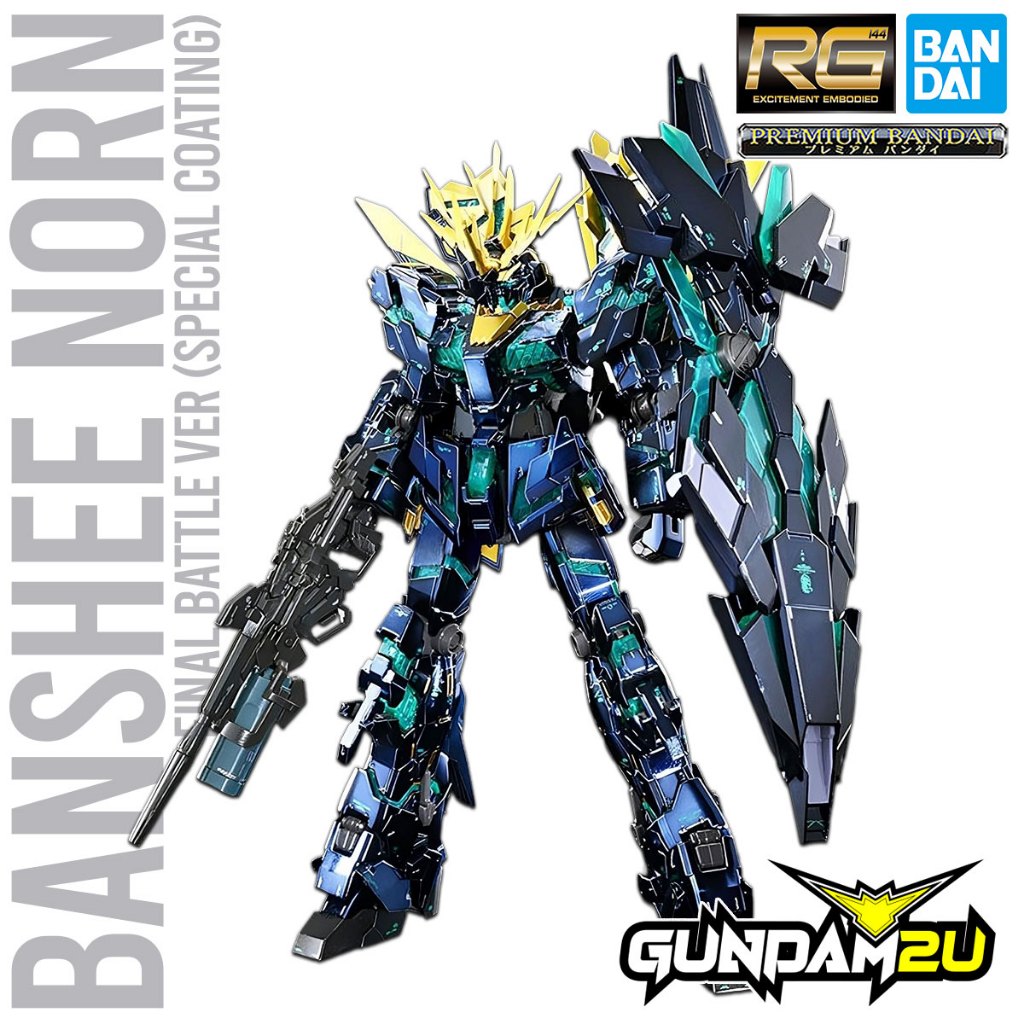 P-BANDAI RG 1/144 Gundam Banshee Norn Final Battle Ver Special Coating ...