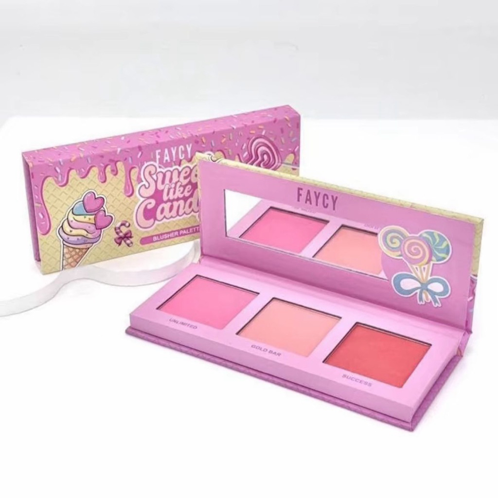 FAYCY BLUSHER PALLETE 3in1 POWDER BLUSH ORIGINAL | Shopee Malaysia