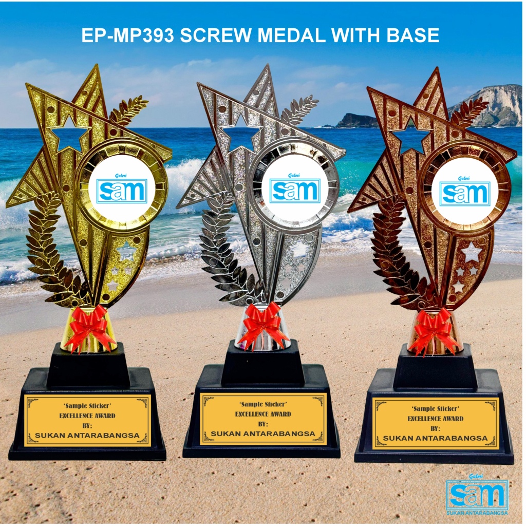 Trofi Plastik EP-MP393 Plastic Trophy Screw Medal (Hadiah Sukan Sekolah ...