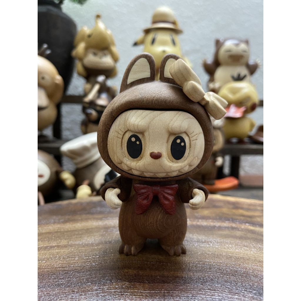 Labubu 01 Figure Made of Wood | Shopee Malaysia