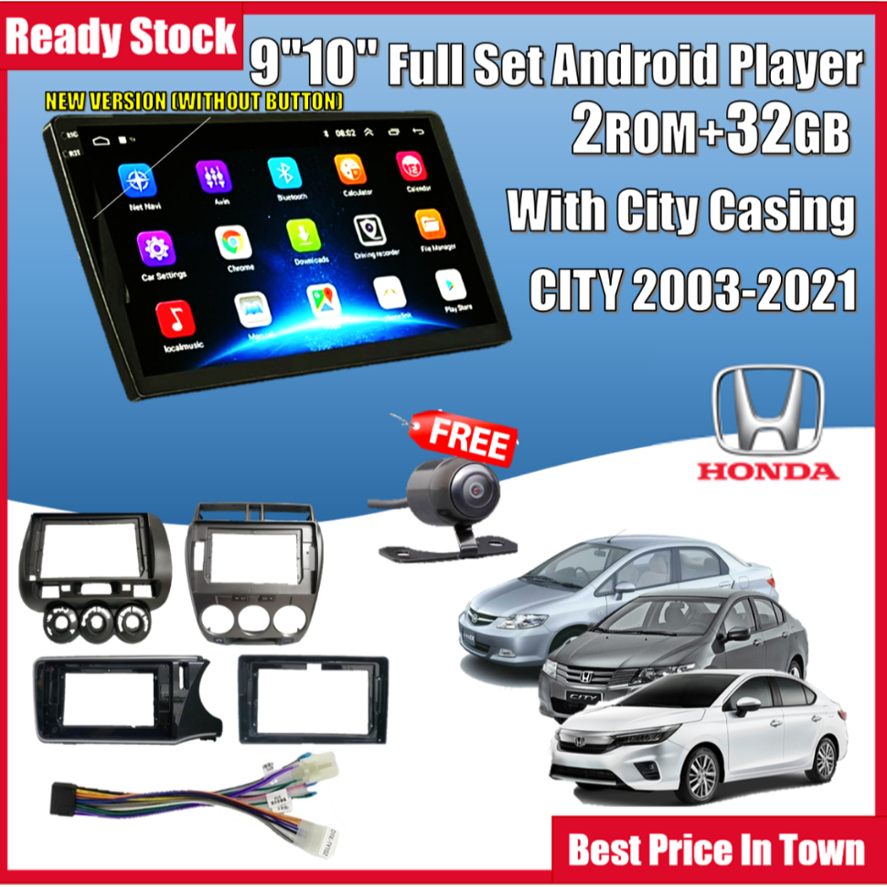 Honda City 2003-2021 9'' 10" Android Player Car Player IPS Screen 2Ram ...