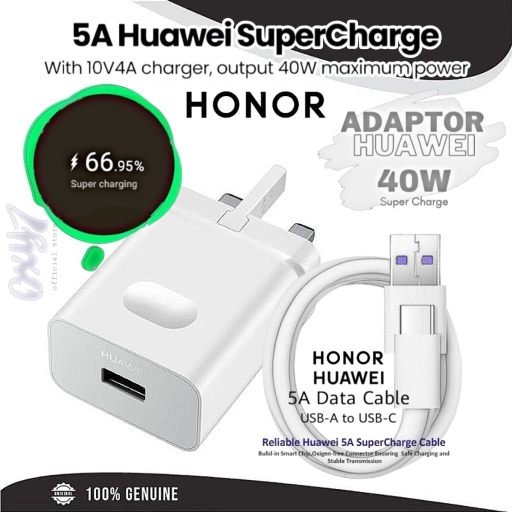 Super Fast Charger 40W Adapter 5A SuperCharge USB to Type C Cable for ...