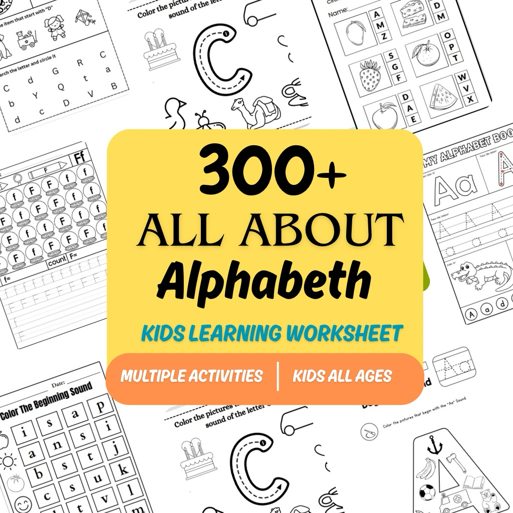 Printable Alphabet Learning Book for Kids ABC Tracing, Writing & Fun ...
