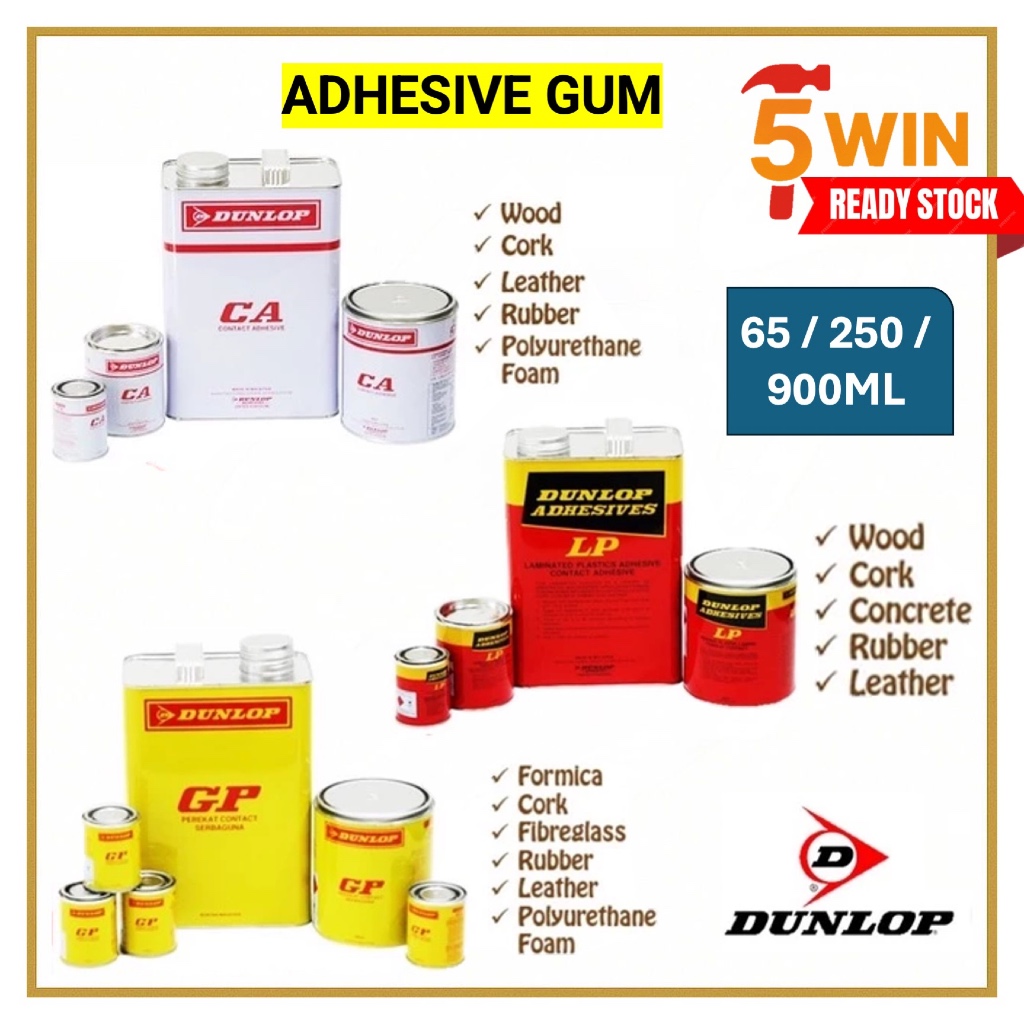 DUNLOP ADHESIVE GUM 🔥 Ready Stocks 🔥 CA / GP / LP Glue Multipurpose ...