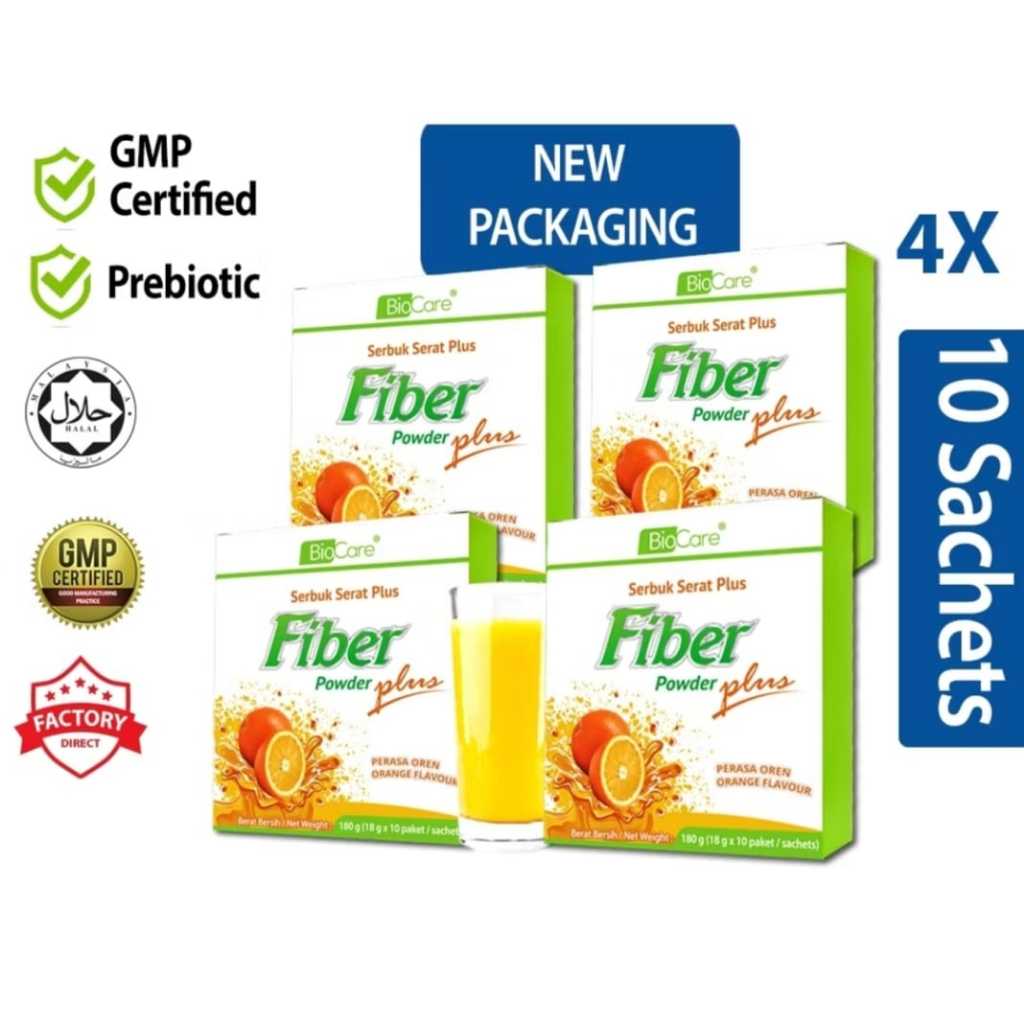 4 X Biocare Fruits Fiber Plus - Detox (18g x 10 Sachets) | Shopee Malaysia