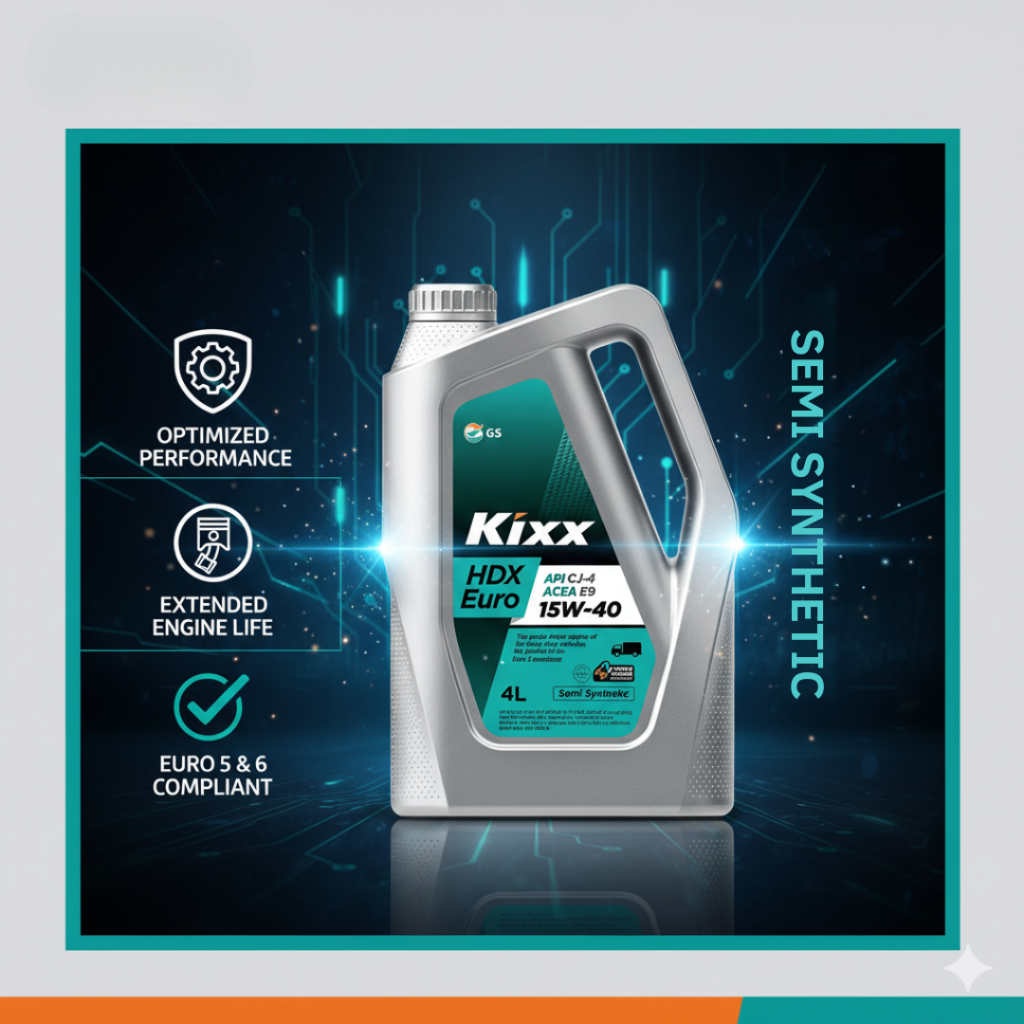 Semi Synthetic Engine Oil 15W40 KIXX HDX EURO 15W40 CJ4 / API SN (4 ...