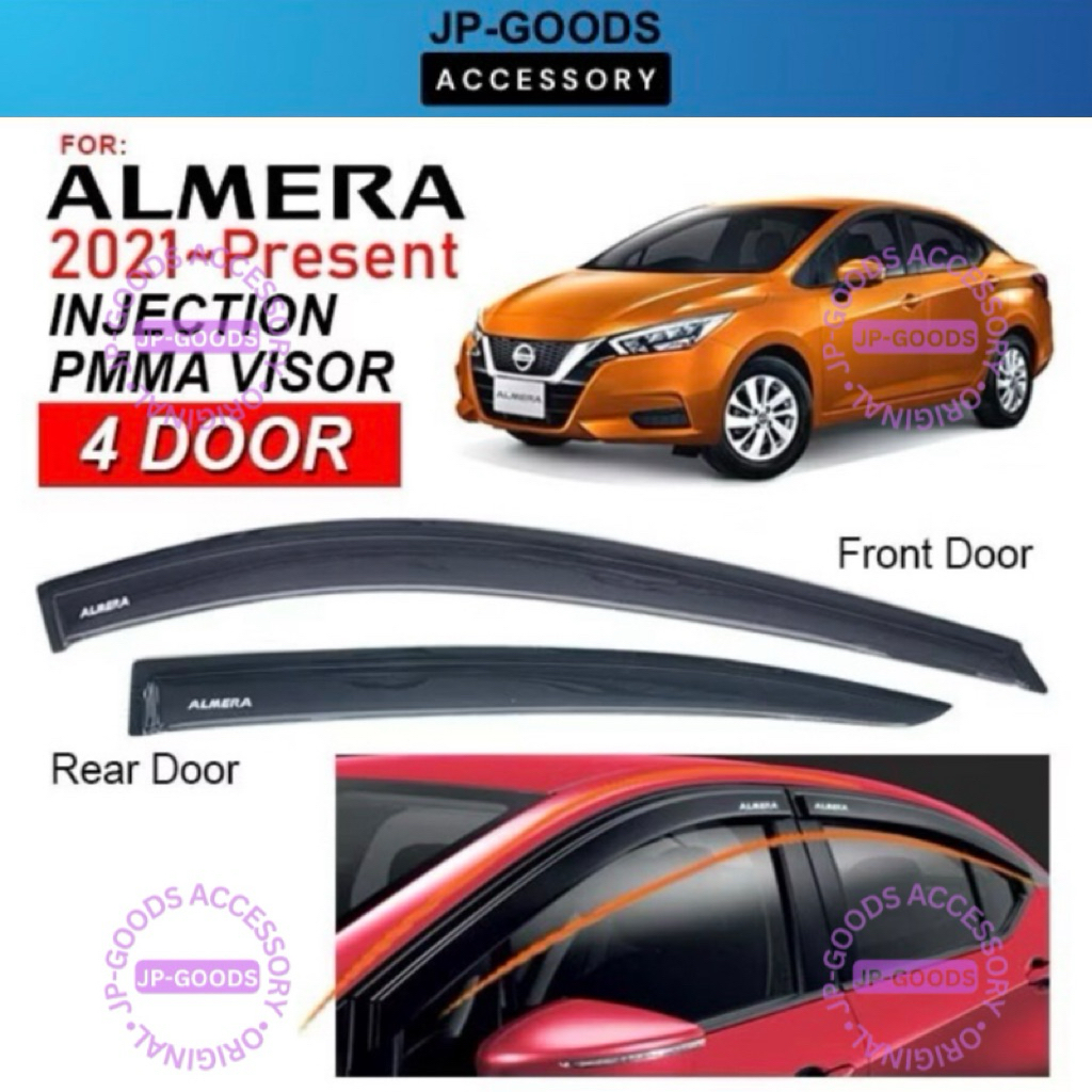 Nissan Almera N18 2020 - 2021 2022 Injection Door Visor 4 Door 3Inch ...