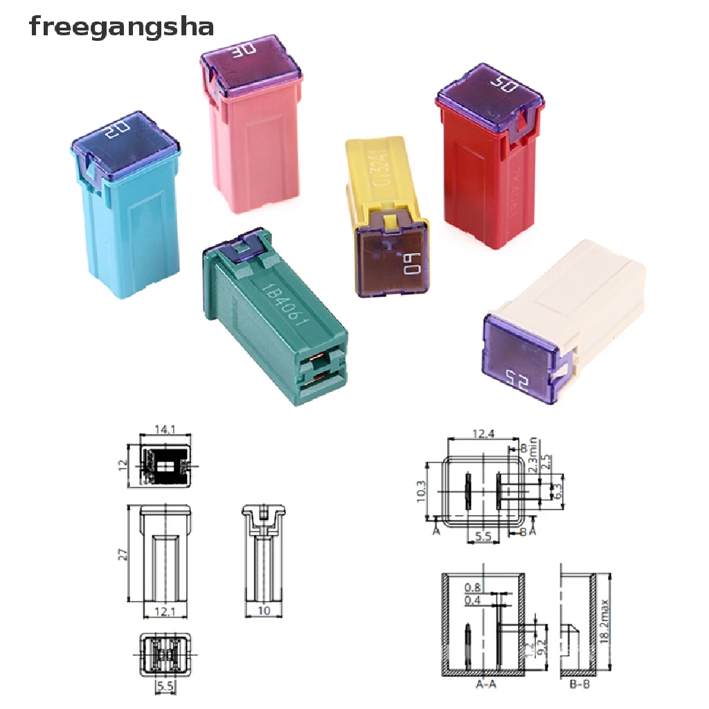Mini Square Fuse 32V 20A 25A 30A 40A 50A60A Automotive Car Fuse with ...