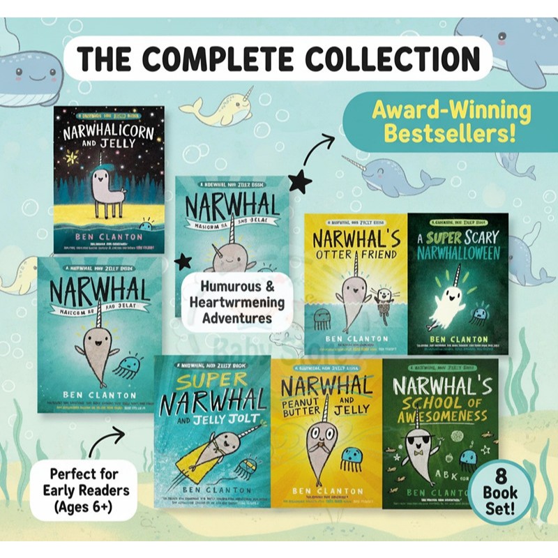 Narwhal and Jelly Series 8 Books Collection Set | Shopee Malaysia