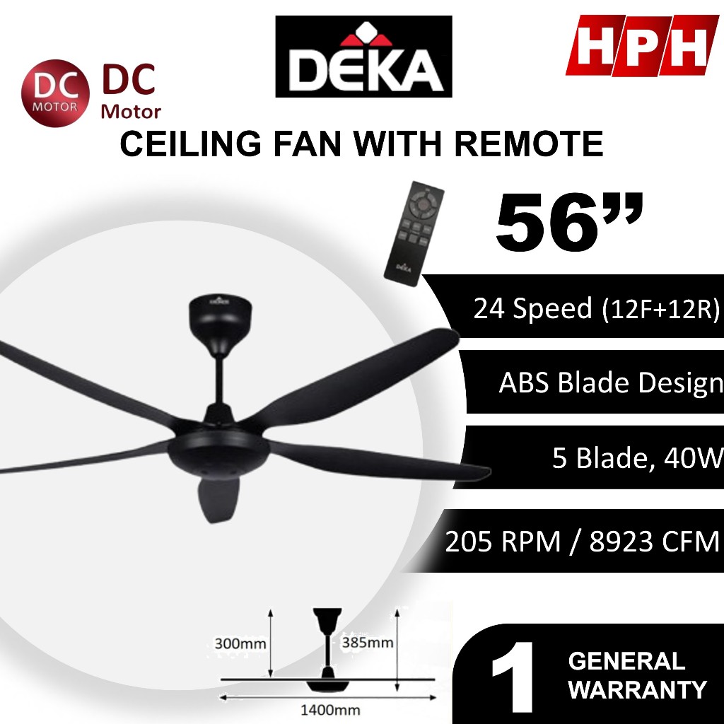 [NEW] DEKA Ceiling Fan SCX42 Pro (42"), SCX56 Pro (56"), K6DC 40 ...