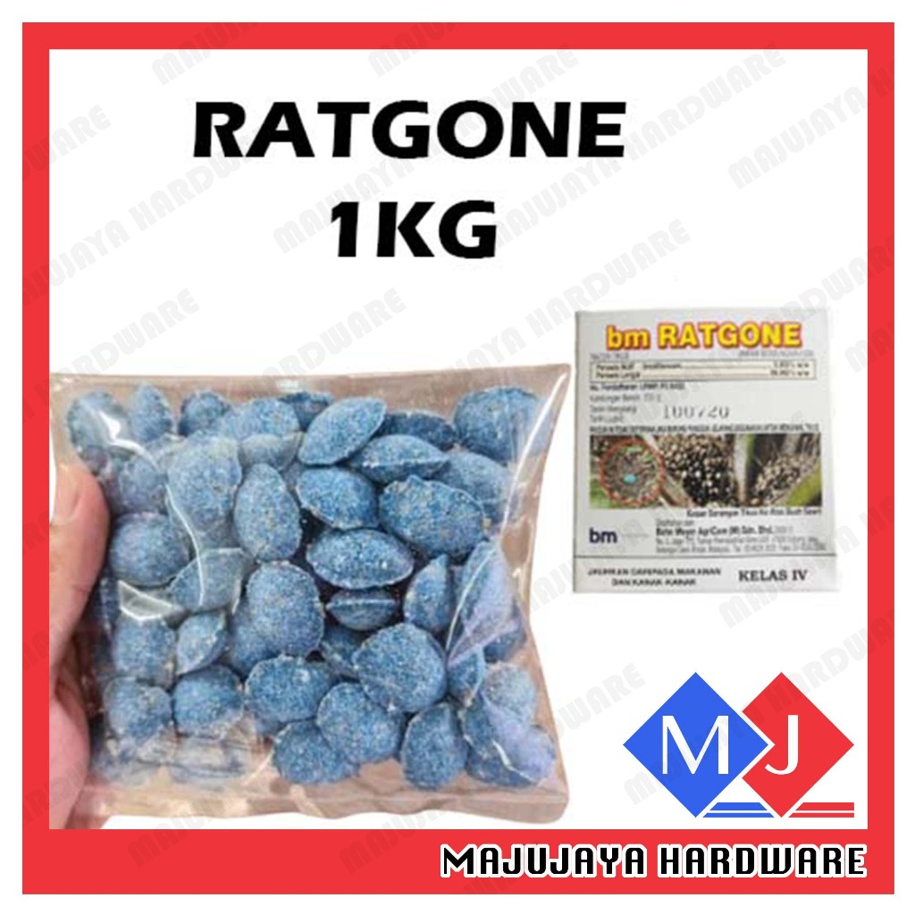Behn Meyer Ratgone 1KG Flocoumafen 0.005% Umpan Tikus 100% Original Rat ...