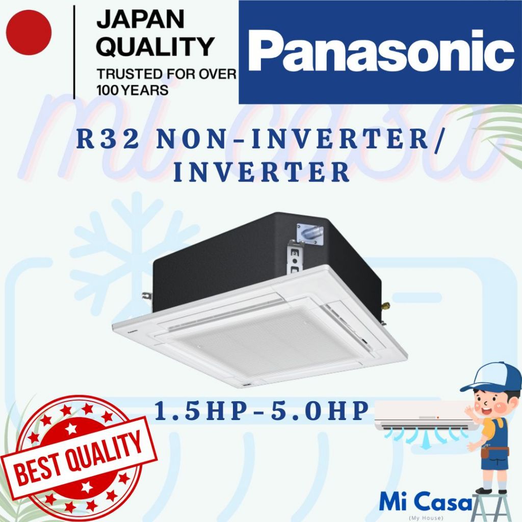PANASONIC MIDEA ACSON DAIKIN R32 CEILING MOUNTED CASSETTE 1 HP - 5 HP ...