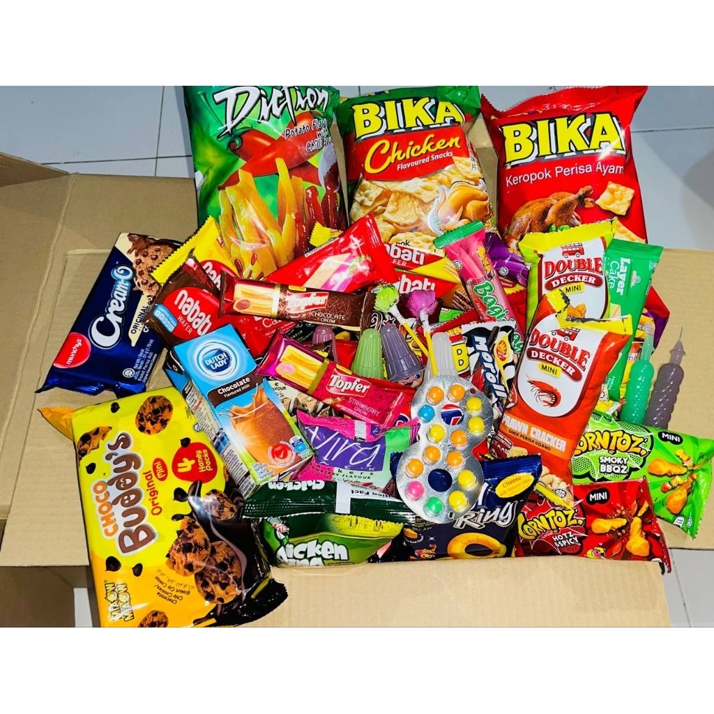 [PROMOTION] 🔥🔥 JAJAN MEGA BOX 50 PCS + 8 FREE GIFTS ( 3 KEROPOK BESAR ...