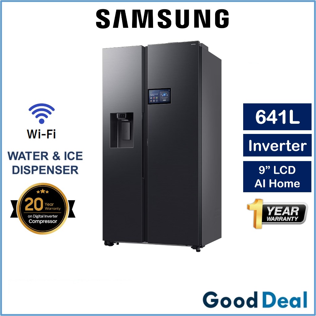 Samsung RS90F65DNFME 641L Side by Side Inverter AI Refrigerator | 9 ...