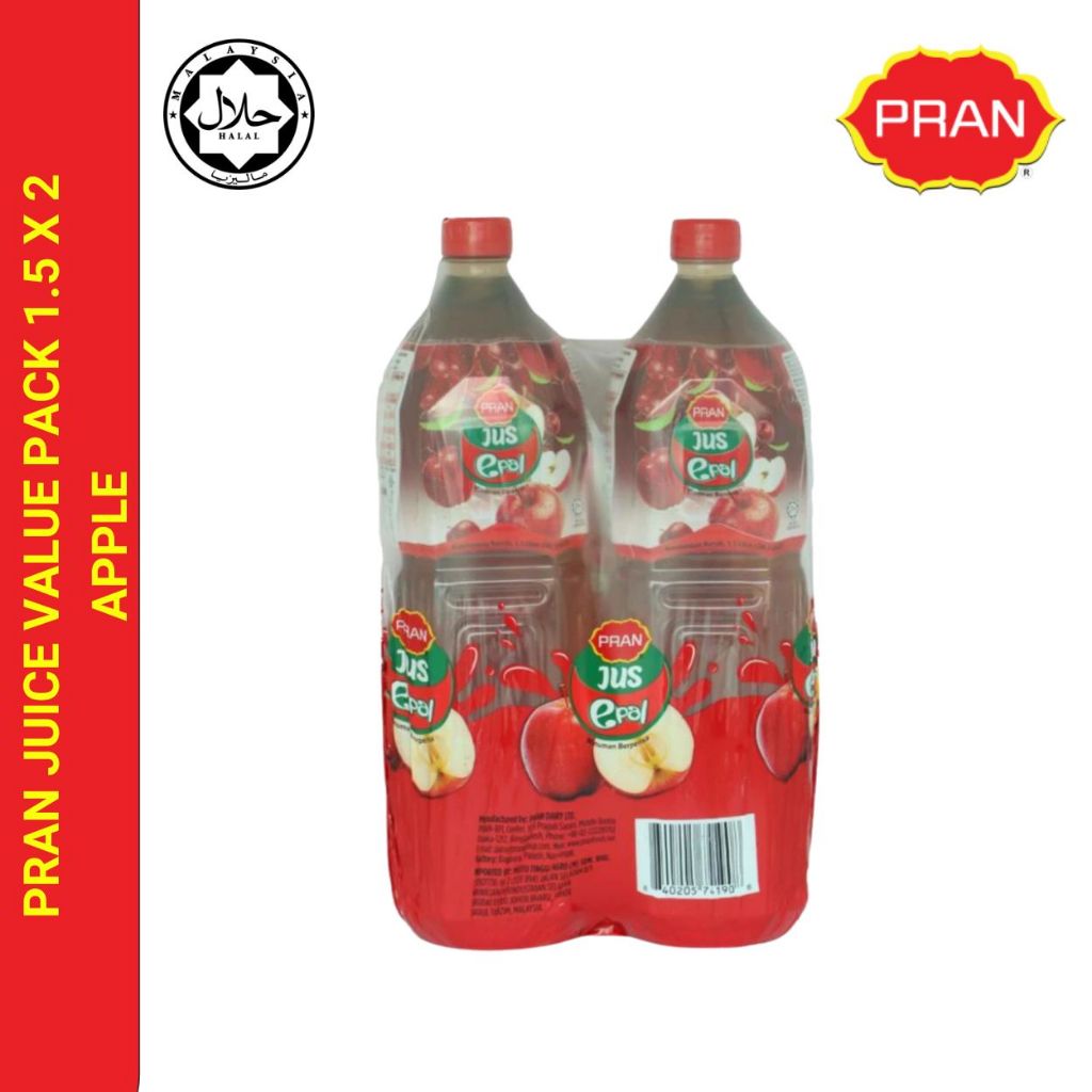 PRAN JUICE VALUE PACK APPLE 1.5L X 2. | Shopee Malaysia