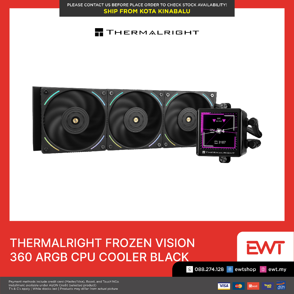ThermalRight Frozen Vision 360 ARGB BLACK 100% GENUINE! | Shopee Malaysia