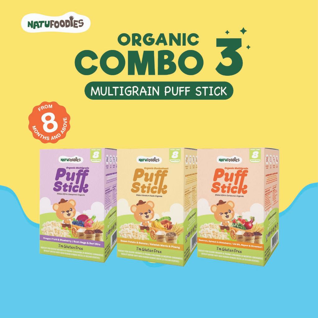 (Combo Pack Of 3) Natufoodies Puff Stick 21g | Shopee Malaysia