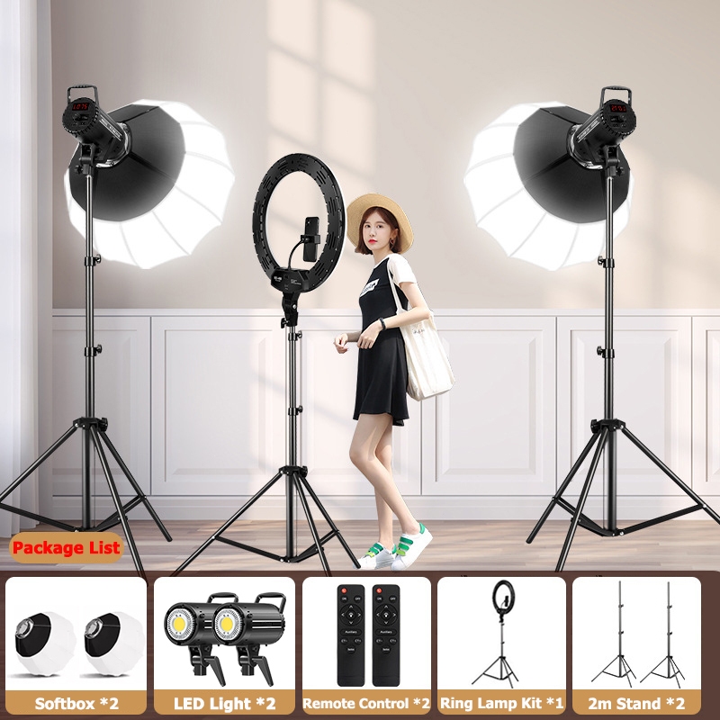 COB High Brightness LED Photography Light Professional Ring Light Live ...
