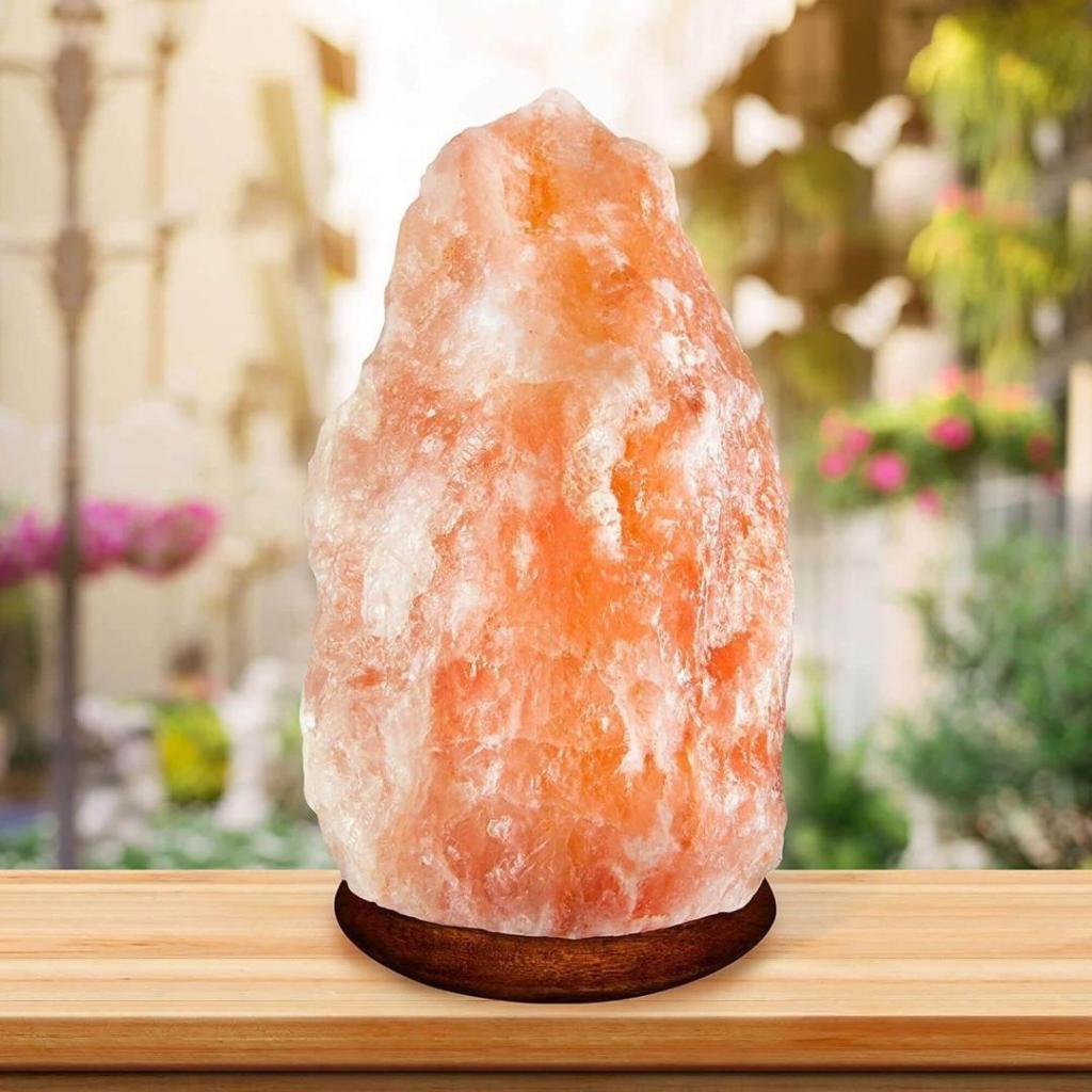 HIMALAYAN SALT LAMP ORIGINAL ROCK FULL SET Included wire & bulb (ORANGE ...