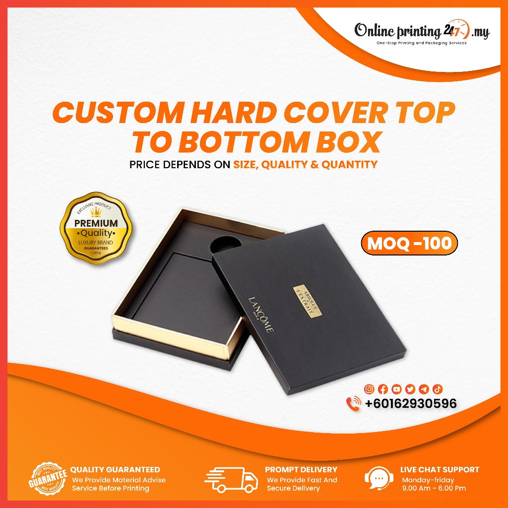 Custom Hard Cover Top to Bottom Box – Durable, Strong and Customizable ...