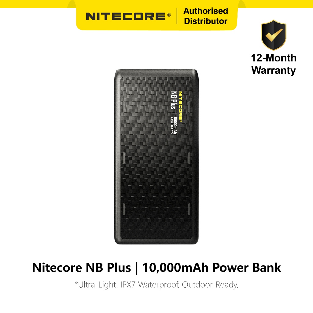 [NEW] Nitecore NB Plus 10,000mAh Power Bank Ultra-Light Carbon Fiber ...