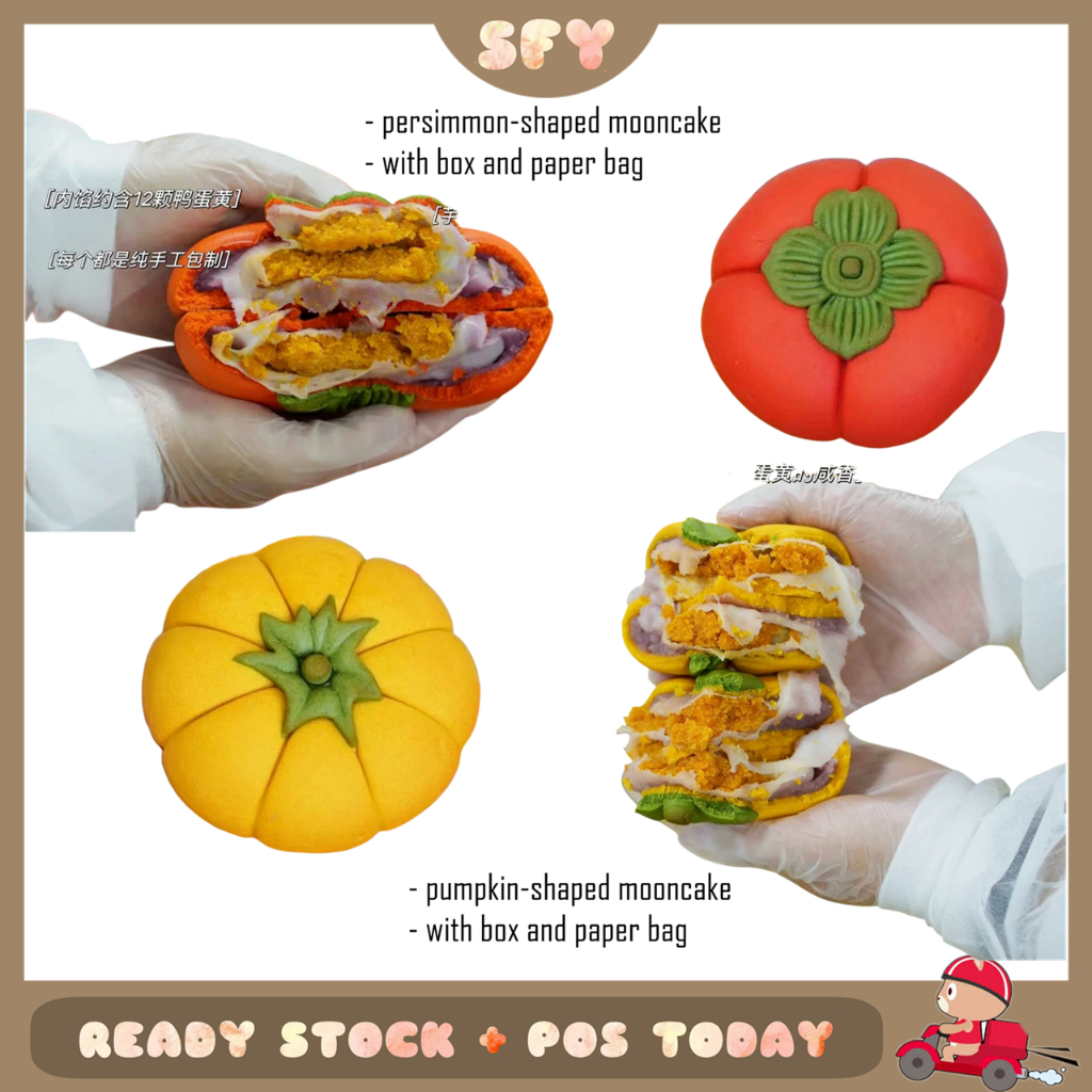 Mid Autumn Mooncake Festival 500g Big Mooncake Salted Egg Pumpkin Mochi ...