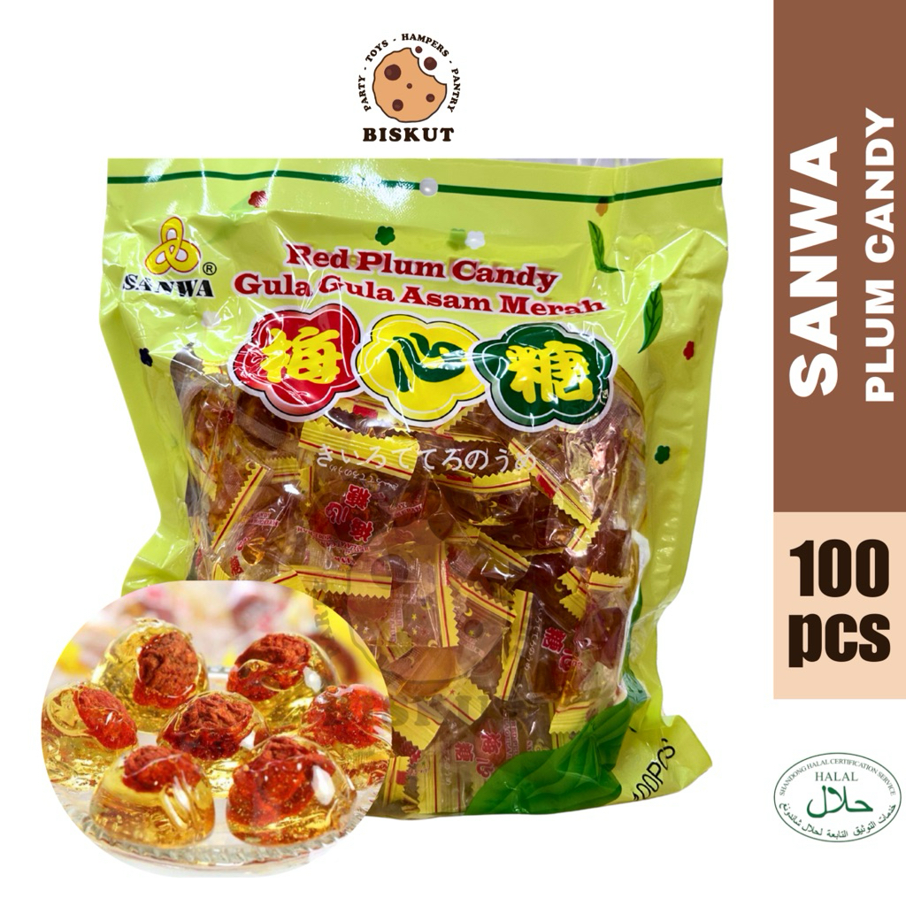 SANWA Red Plum Candy | Gula-Gula Asam Merah 100’s | Shopee Malaysia