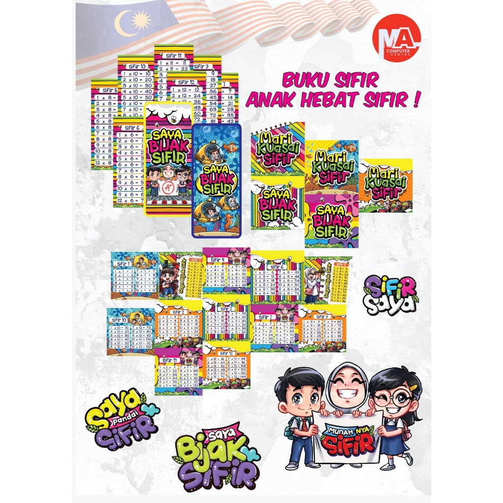 New Item - Buku Sifir Poket | Bukur Sifir Comel | Buku Sifir saiz mini ...