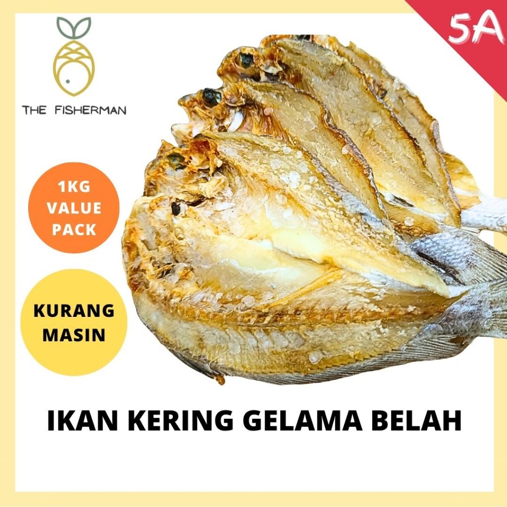 Ikan Masin Gelama Belah Tawar 500G Salted Fish Croaker Ikan Masin Murah ...