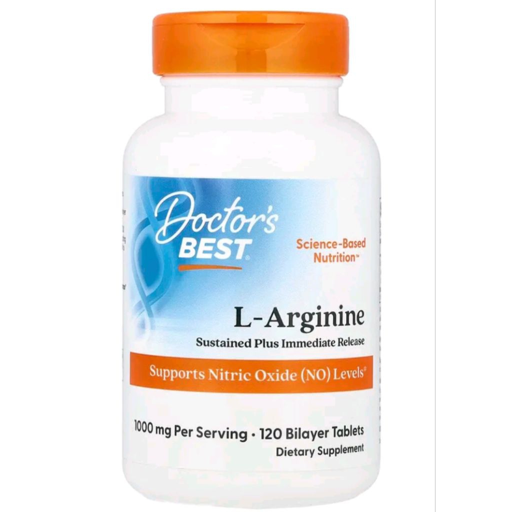 Doctor's Best, L-Arginine, 120 Bilayer Tablets (500 mg per Tablet ...