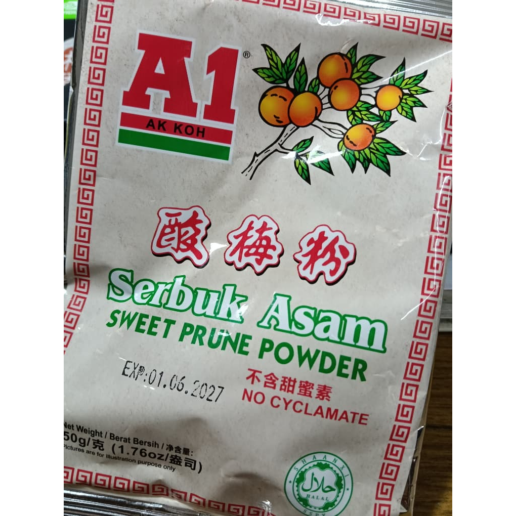 A1 Serbuk Asam 50gm Sweet Prune Powder 50gm A1 酸梅粉 50克 | Shopee Malaysia