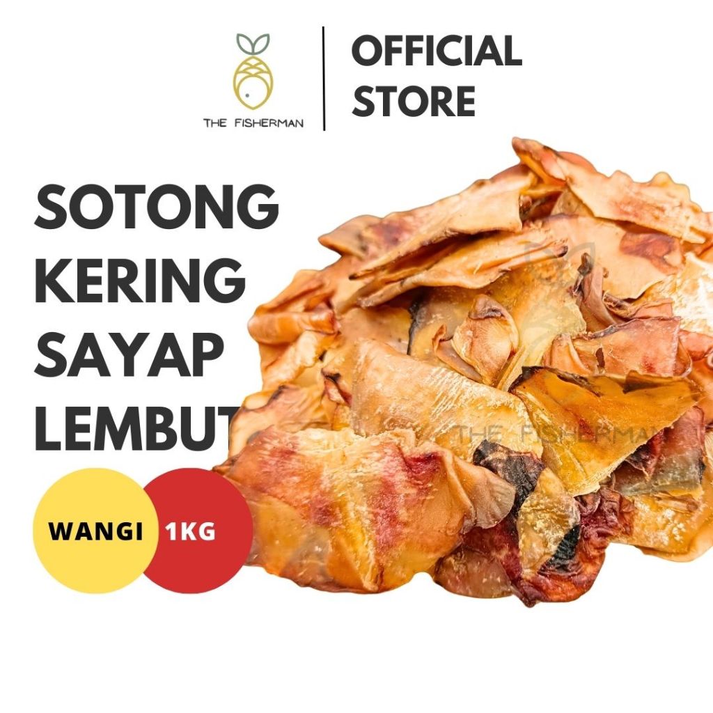 🐙 Sayap Sotong Kering 1kg Sotong Sayap Dried Squid Dry Squid Sotong ...